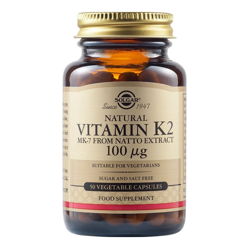 Solgar - Λιποδιαλυτή Βιταμίνη Μορφής Κ2 100mg (Φυτοναδιόνη) - 50veg ...