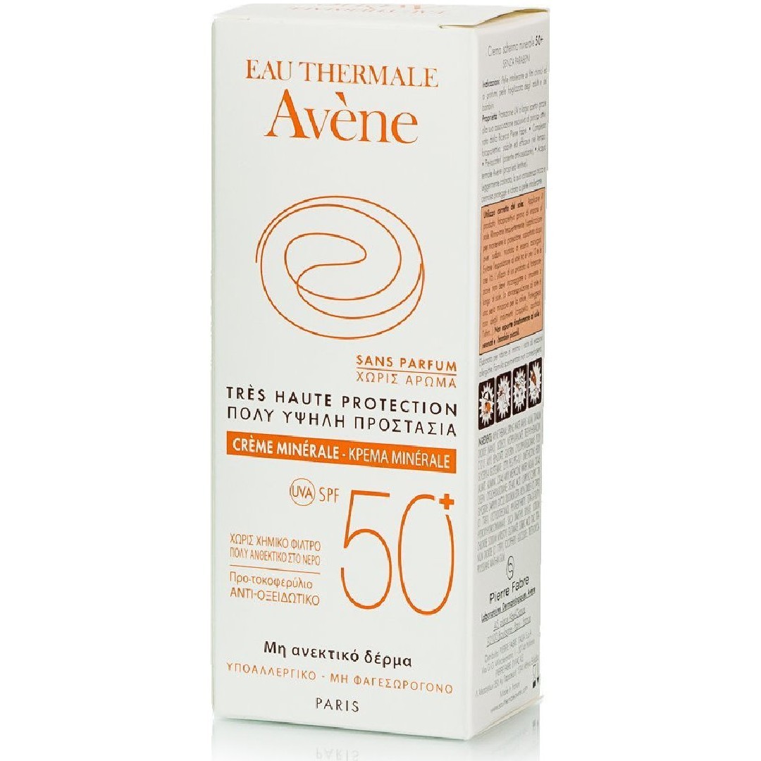 Avene - Mineral Cream Αντηλιακή Κρέμα Προσώπου Πολύ Υψηλής Προστασίας ...