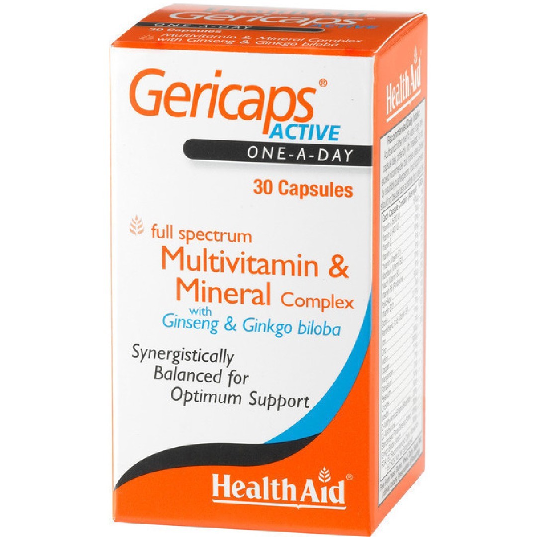 Health Aid - Gericaps Active Πολυβιταμίνες Για Ενίσχυση του ...